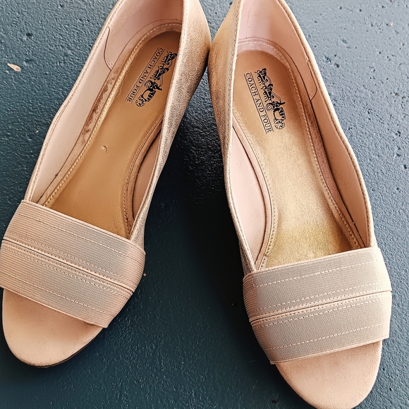 Coach and Four | Shoes | Coach And Four Tan Flats Timeless Design ...